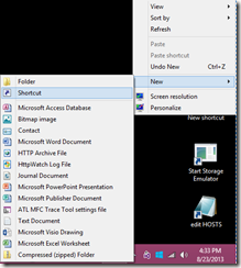Start Windows Azure Storage Emulator from a Shortcut | Coding Out Loud